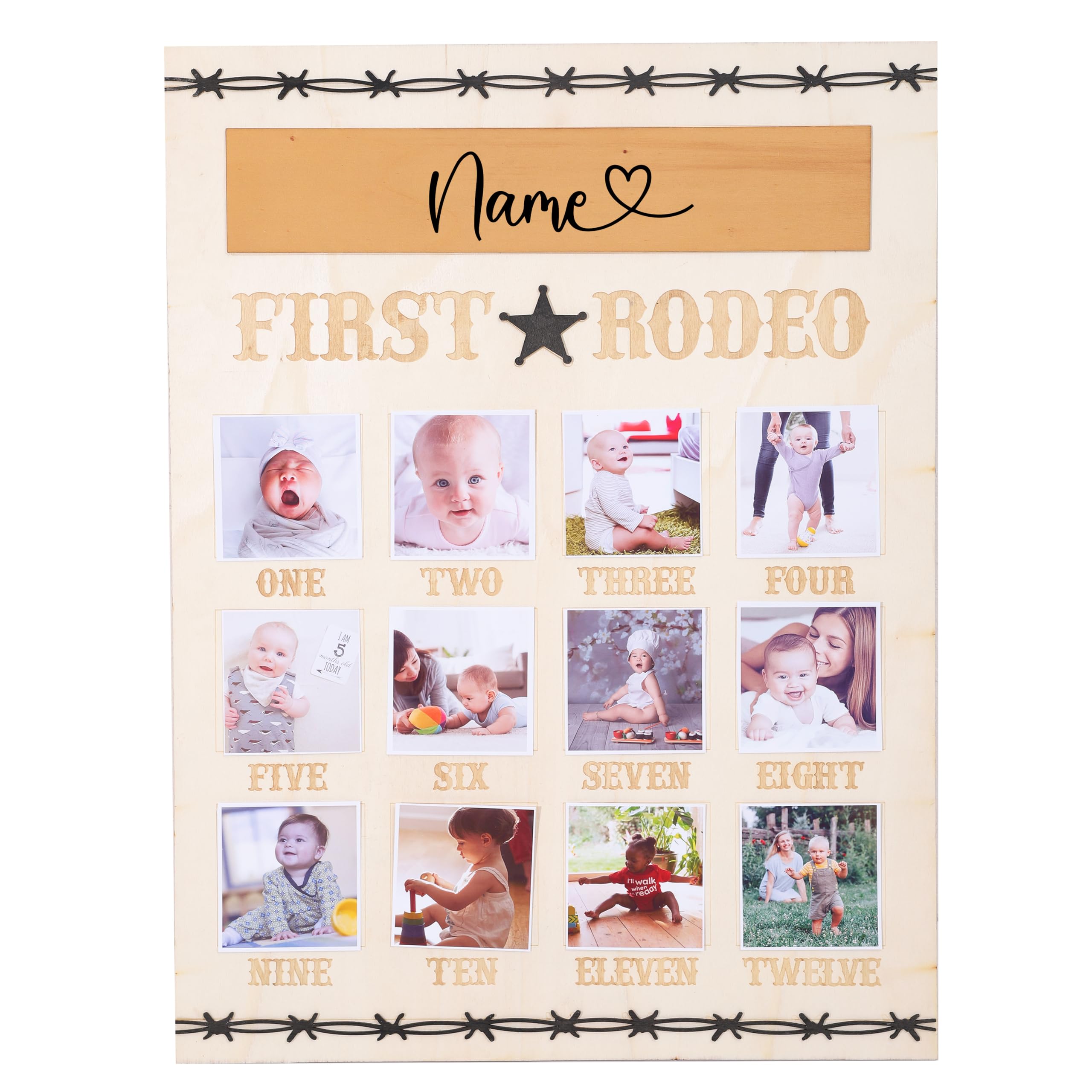 Snapklik.com : My First Rodeo Birthday Milestone Board - Custom Baby ...
