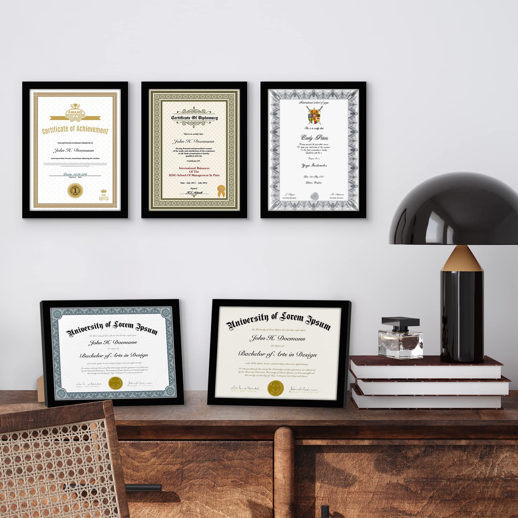 Shatter-resistant Certificate Frame Americanflat 8.5x11 Diploma Frame ...
