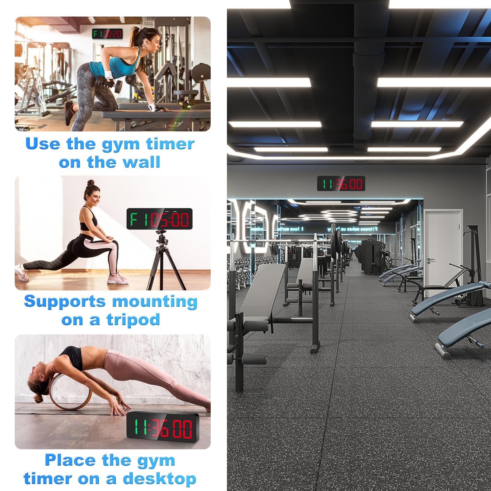 Snapklik.com : Gym Timer - Large Digital Gym Interval Workout For ...