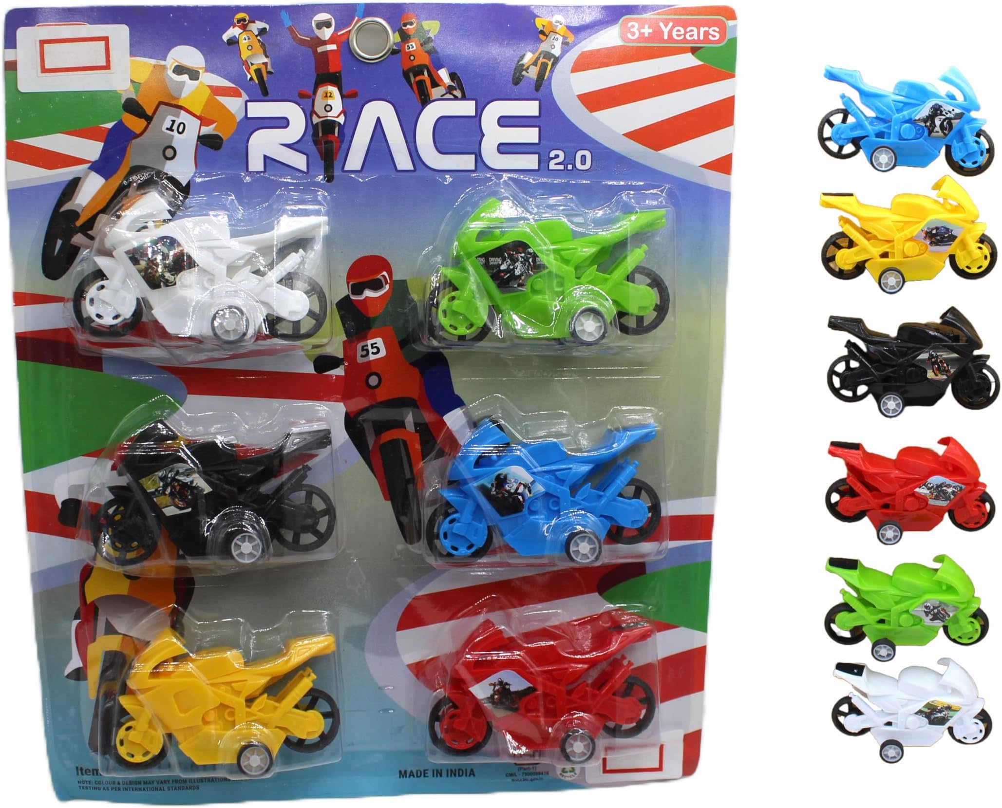 Buy Neoinsta Set Of 6 Mini Pull Back Plastic Racing|Speeder Bikes ...