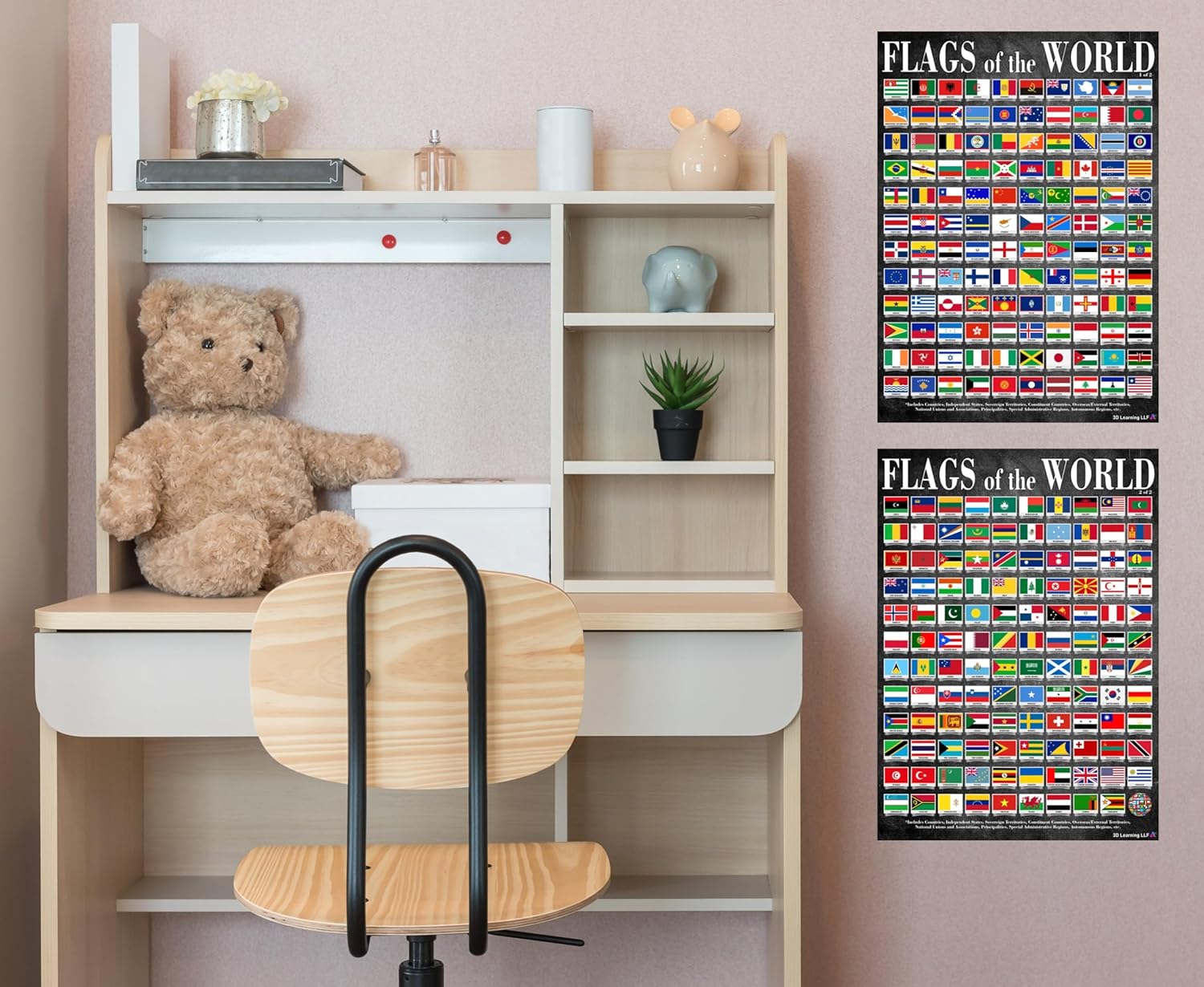 Flags of the World Posters- Laminated 14x19.5” Nepal | Ubuy