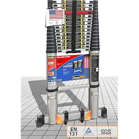 Euro Ladder Systems Pro Telescopic Ladder 5.2 Meter (17.3 ft) - Stores ...