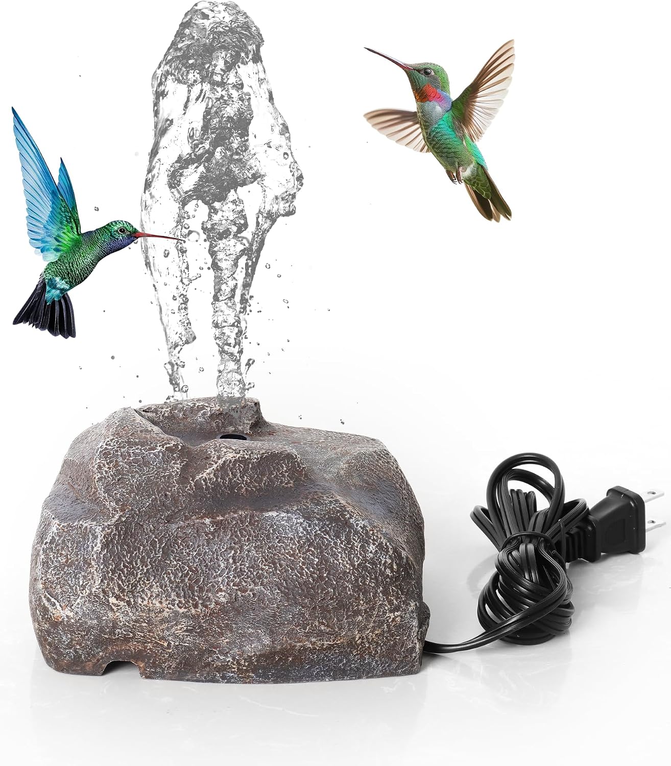 Amazon.com: Bird Bath Fountain,Rock Bird Fountain 24-Hours Working ...