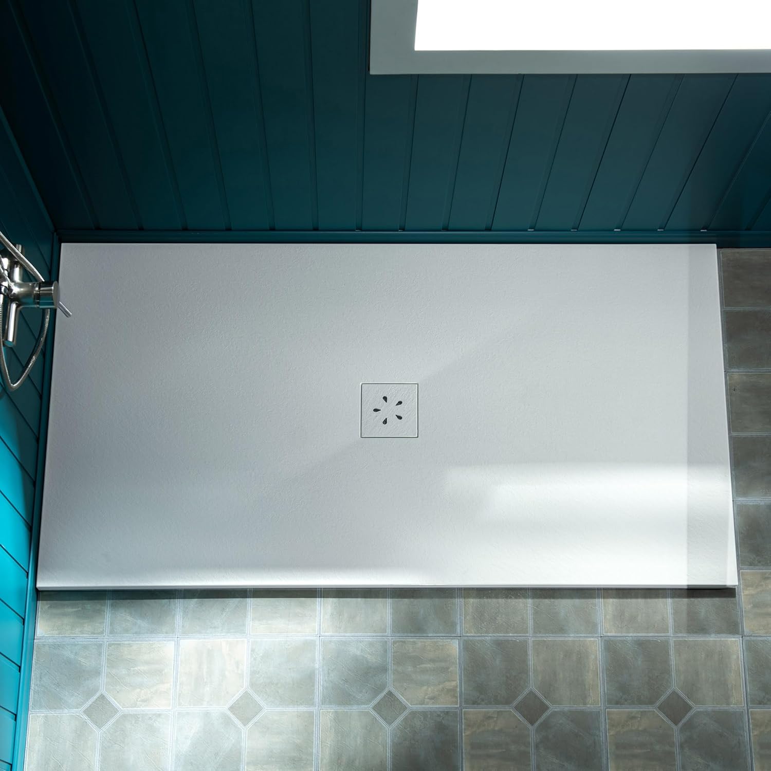 WOODBRIDGE 60" L x 36" W Zero-Threshold Shower Base for Wheelchair ...