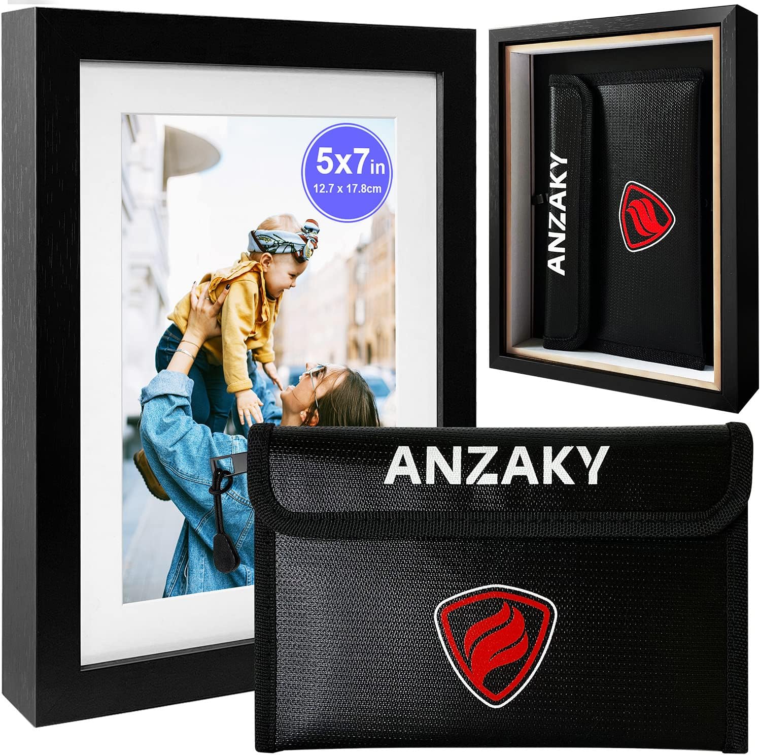 Photo Picture Frame Diversion Safe with Fireproof & Waterproof Money ...