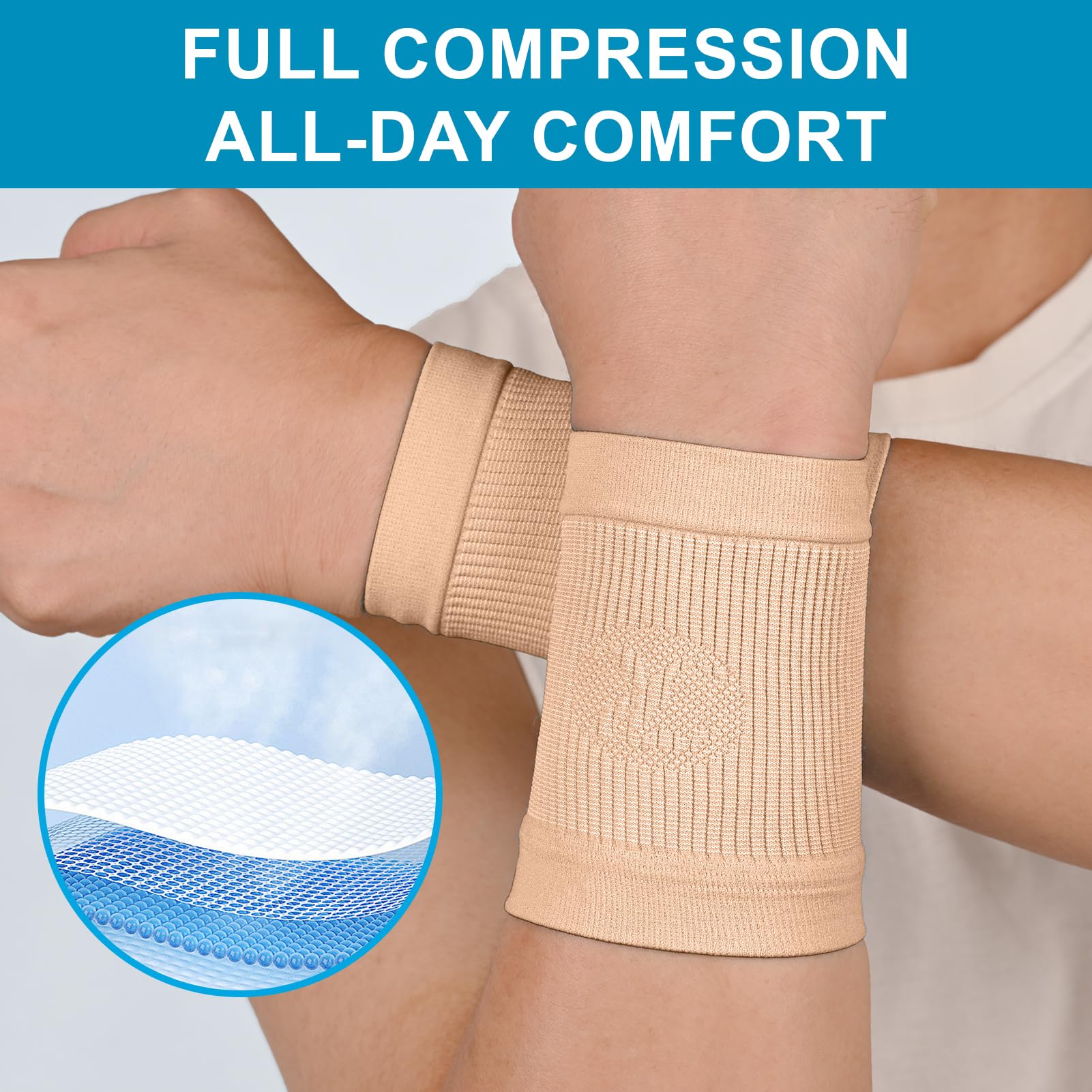 Snapklik.com : KEKING Compression Wrist Sleeves For Women Men, 1 Pair ...