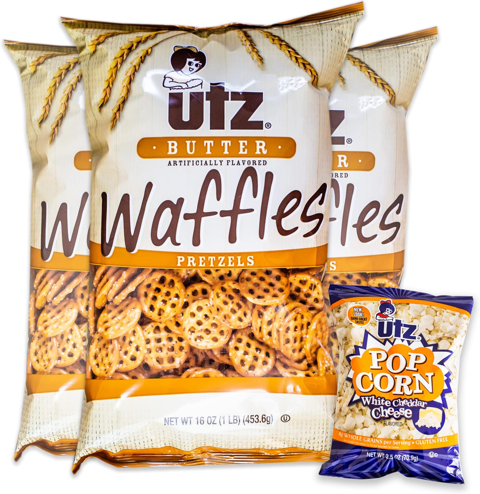 Amazon.com: Utz Butter Waffles Pretzels (3, 16oz bags) - Variety Pack ...