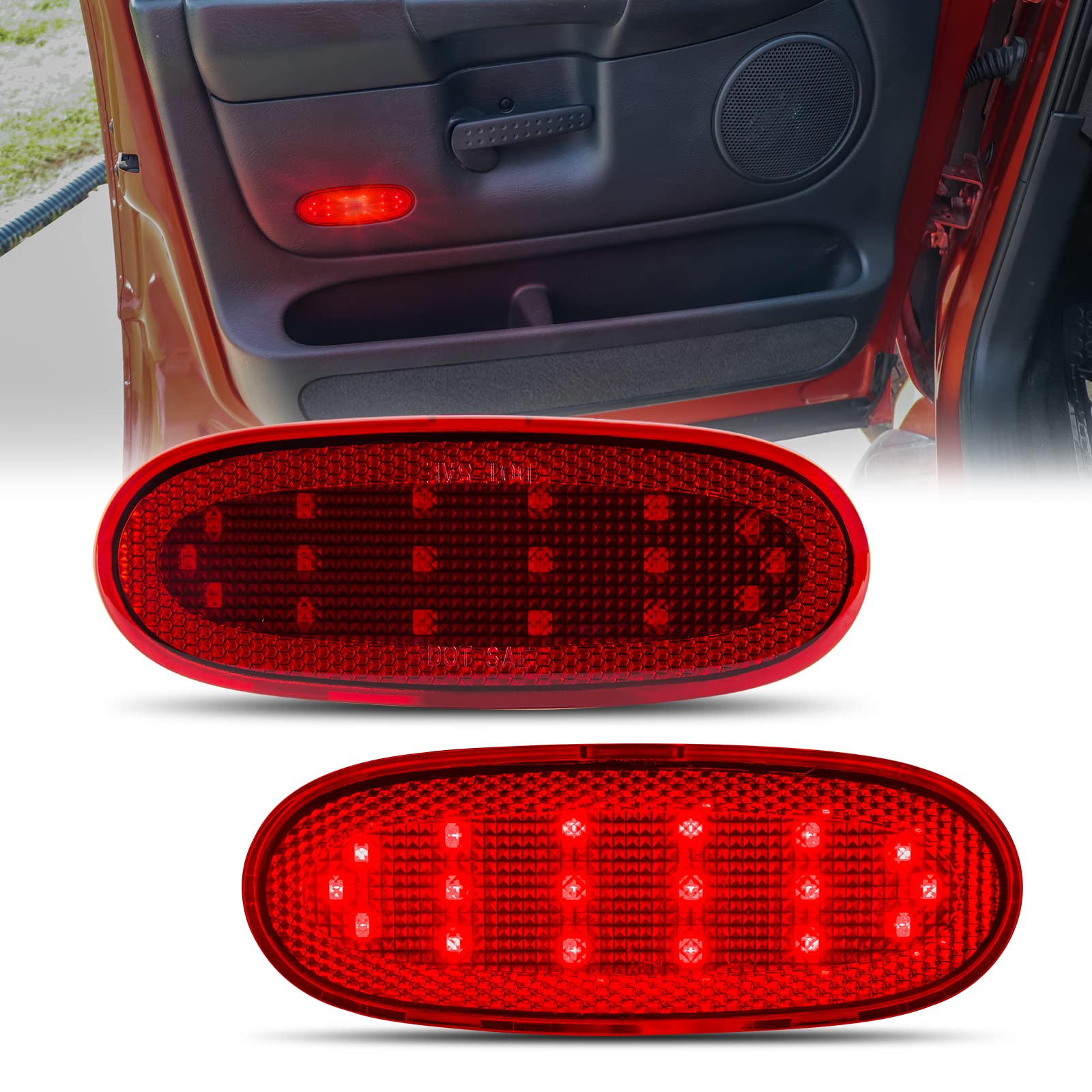 Snapklik.com : Gempro Led Door Panel Reflectors Lights Compatible