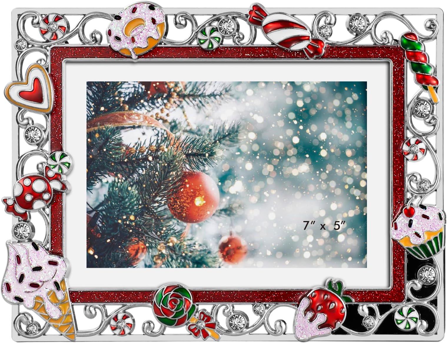 Amazon.com - LARAINE Picture Photo Frame 4x6 Metal Sparkle Snowflake ...