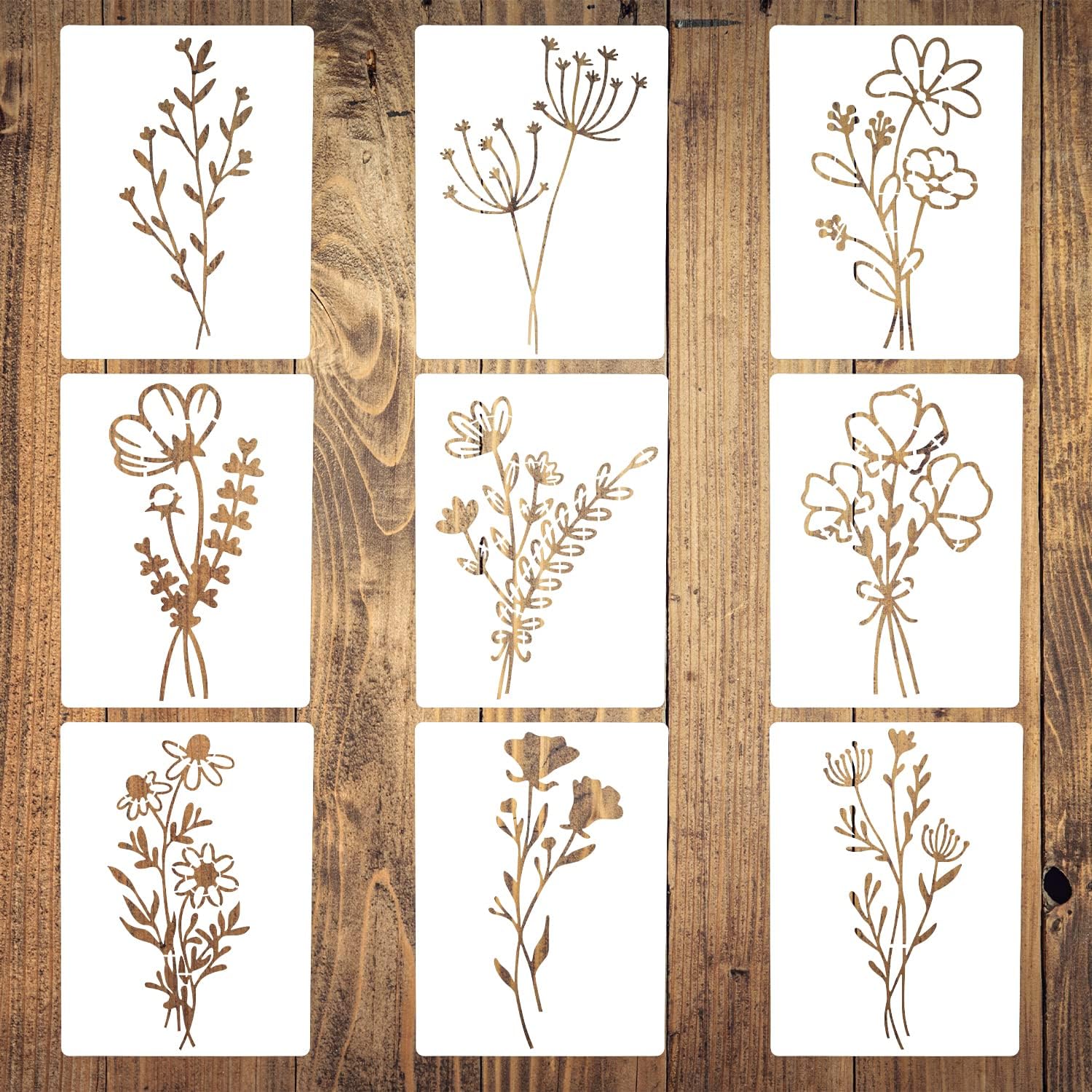 Amazon.com : GSS Designs Iris Flowers Stencil for Painting 12x16Inch ...