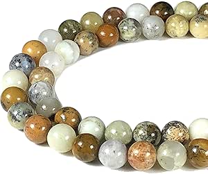 Amazon.com: ABCGEMS Nevada Golden Sage Agate Beads (Primarily Found in ...