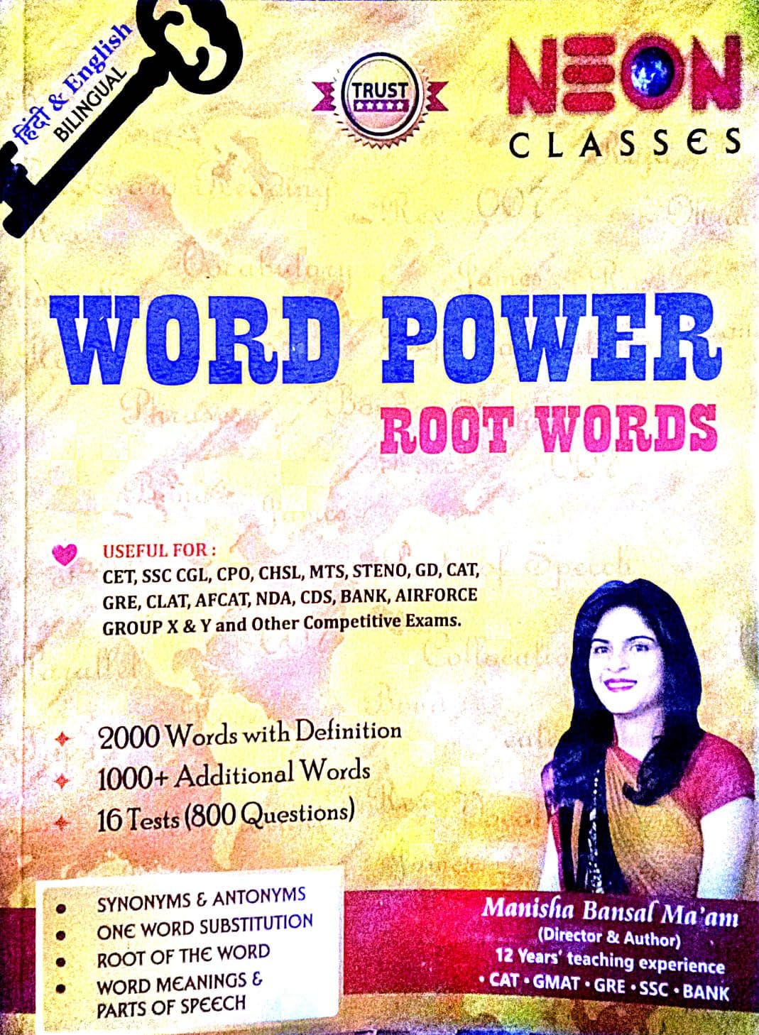 Buy NEON CLASSES WORD POWER ROOT WORDS IN ENGLISH Book Online at Low ...