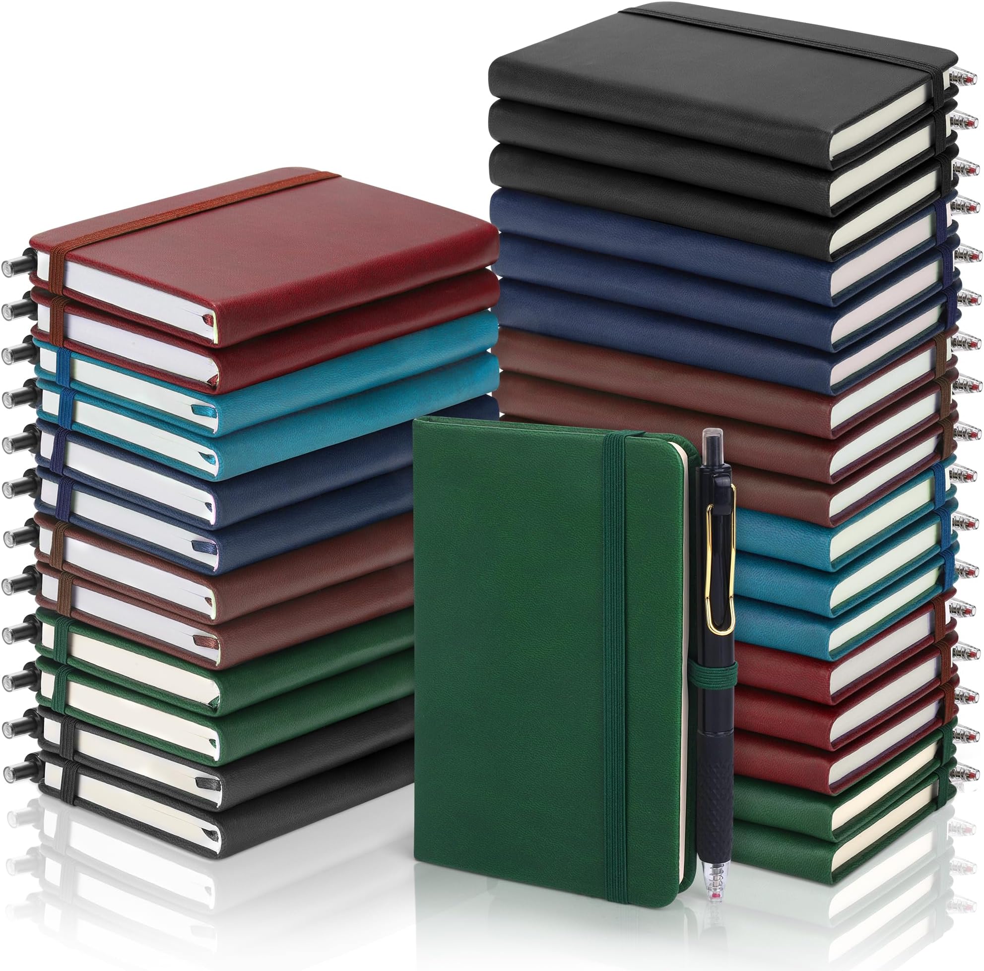 Amazon.com : KOGGON 50 Pack Pocket Notebook Journals with Pens, 160 ...