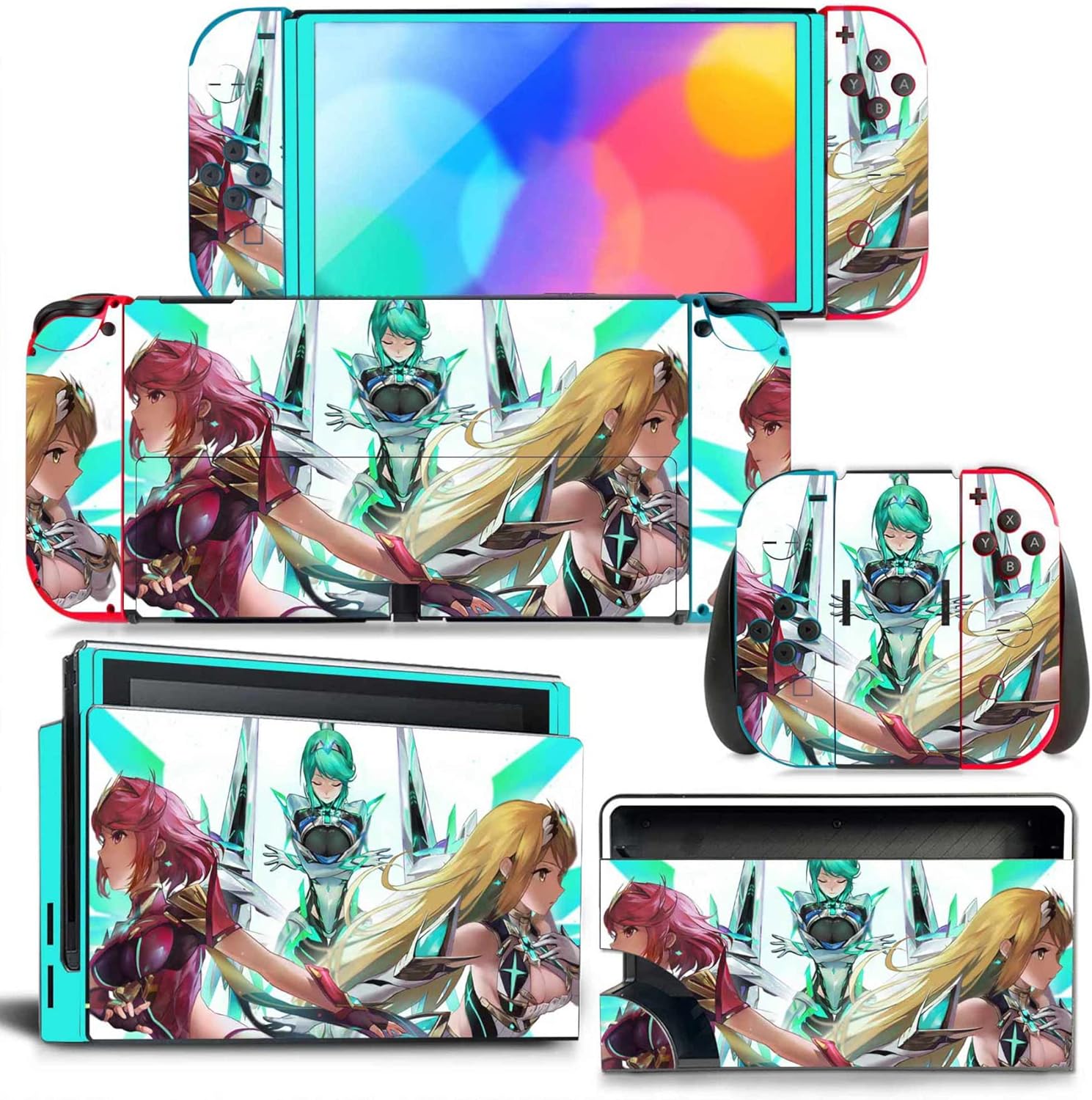 Amazon.co.jp: Switch OLED スキンシール アニメ 漫画風 かわいい スイッチ 有機EL対応 スキン ステッカー Switch 有機el スキンシール 可愛い 手描き ...