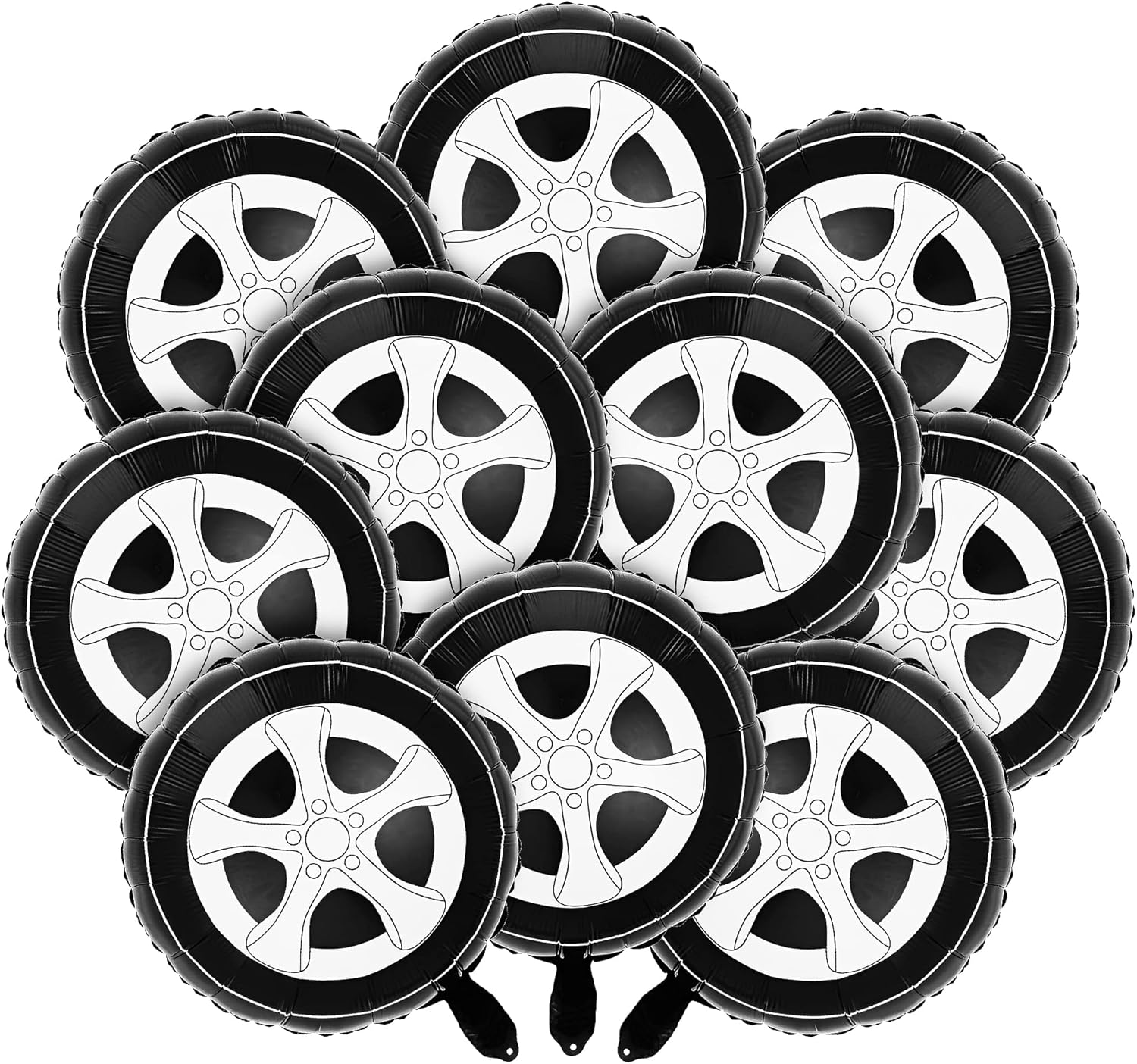 Amazon.com: 10 Pieces Tire Balloons Race Car Balloons Wheel Balloons ...