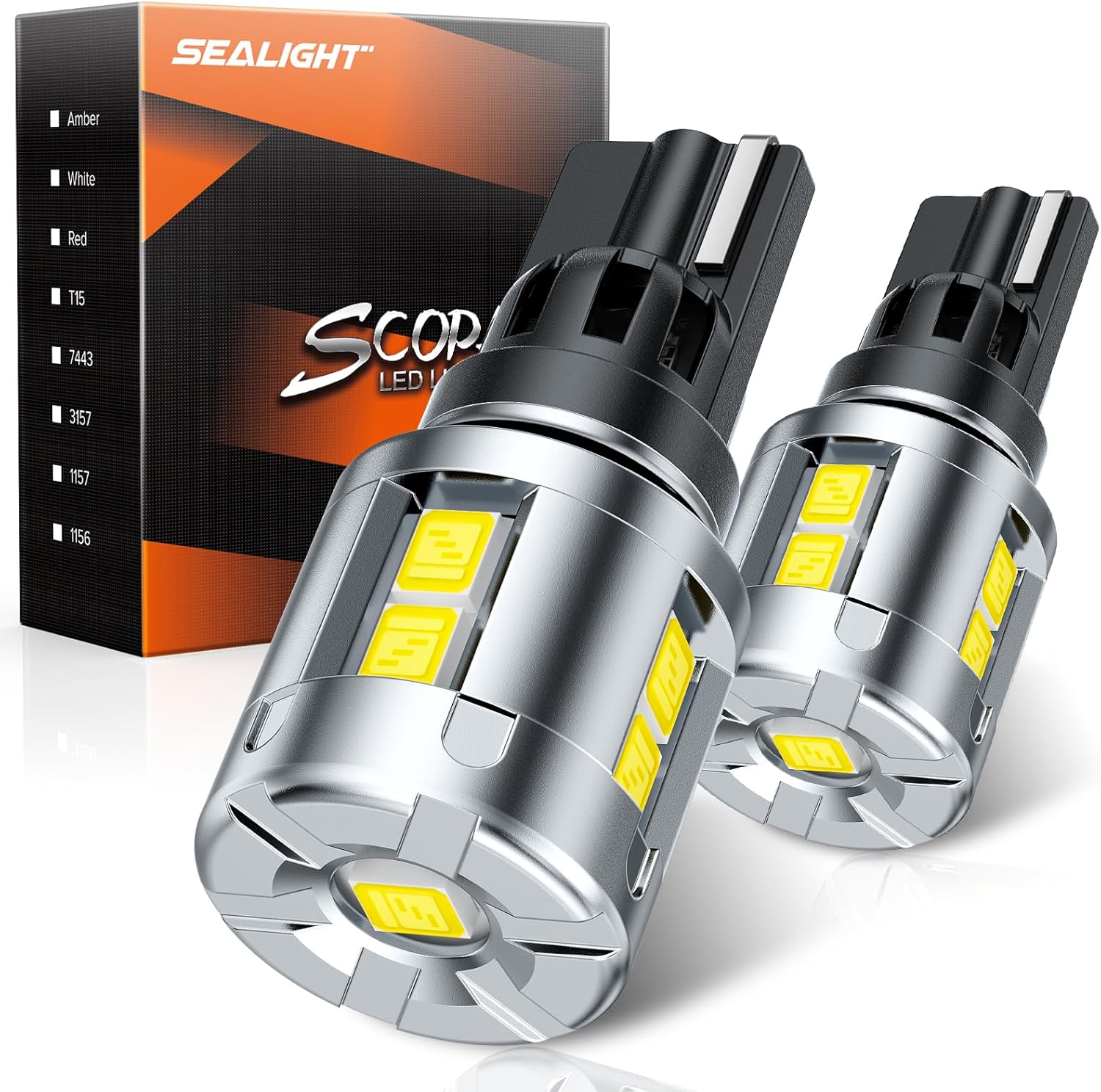 Amazon.com: SEALIGHT 912 921 Bulb, T15 906 904 Back Up Light Reverse ...