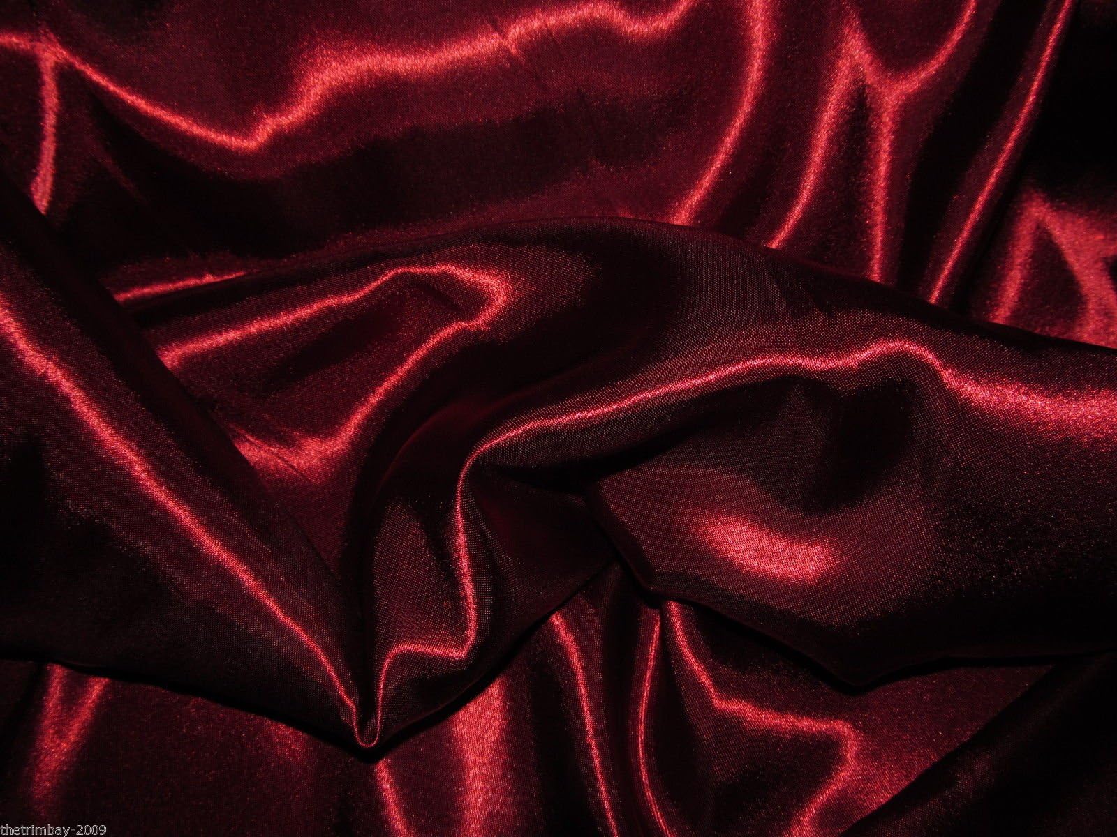 Burgundy Satin Silky Fabric Plain Dress And Craft Material 150cm Wide ...