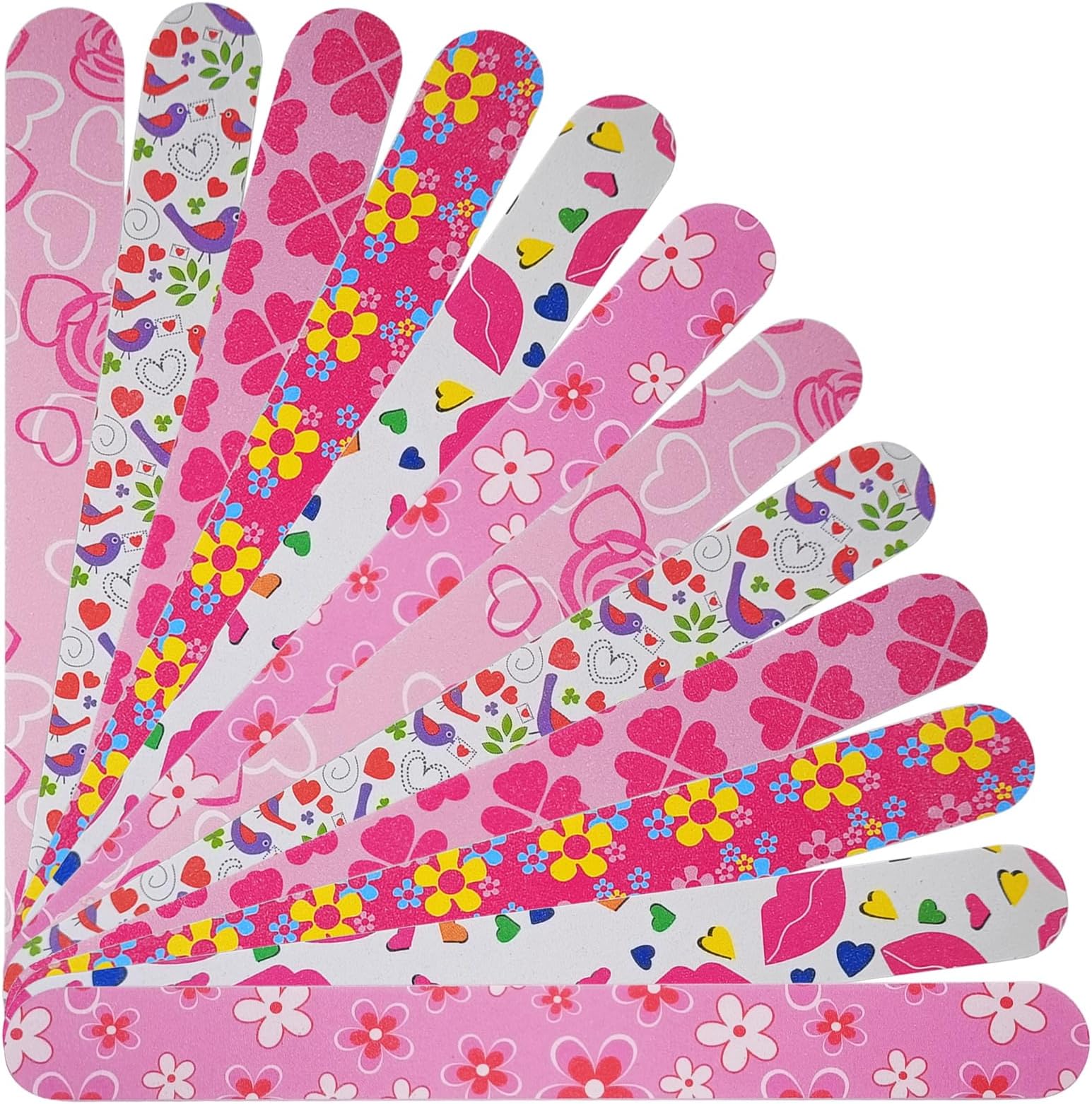 Amazon.com : Nail Files (12 Pack), Colorful Emery Board Nail File for ...