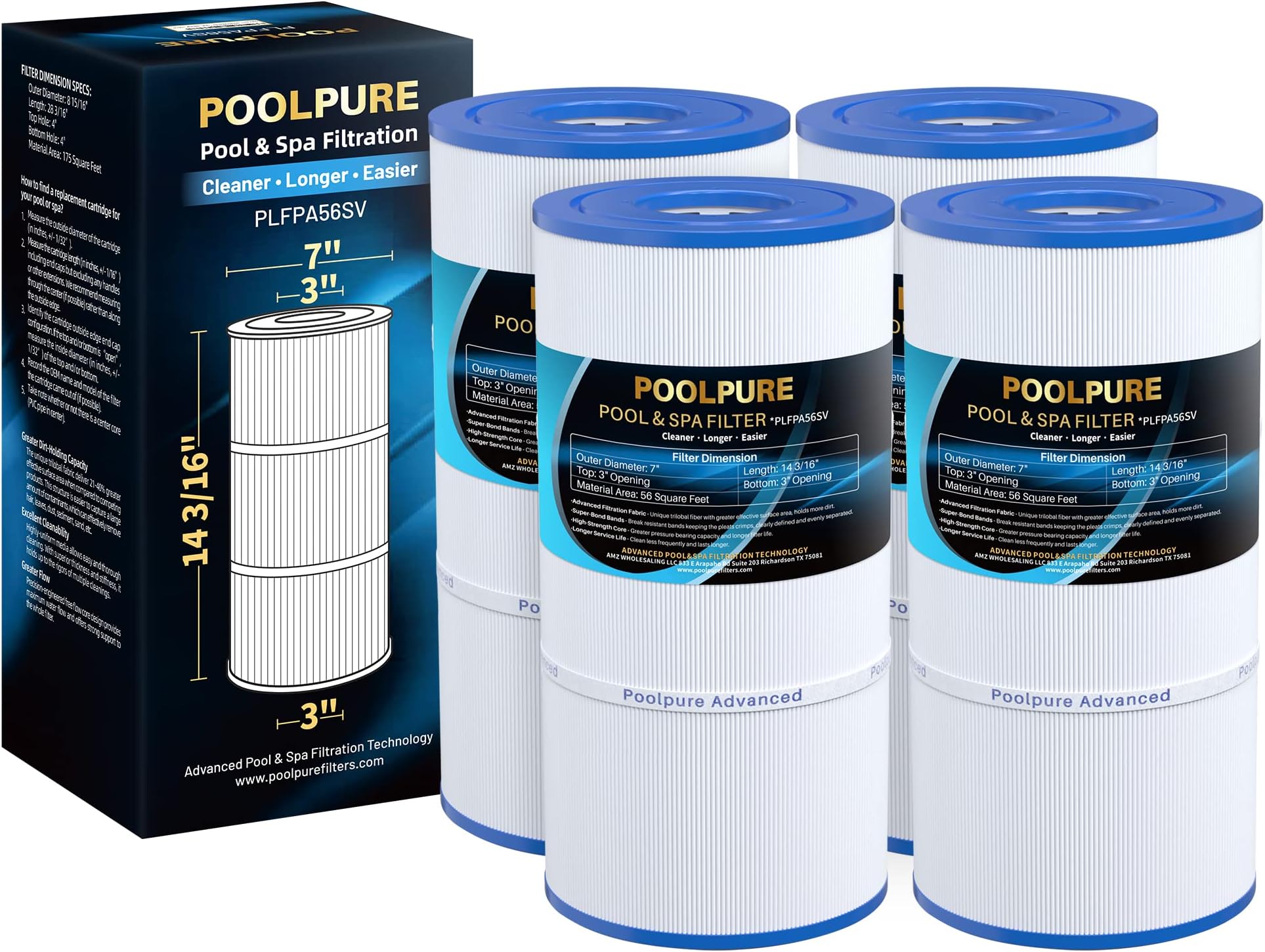 Amazon.com : PA81 Pool Filter Replaces Hayward C580E, CX580XRE, Ultral ...