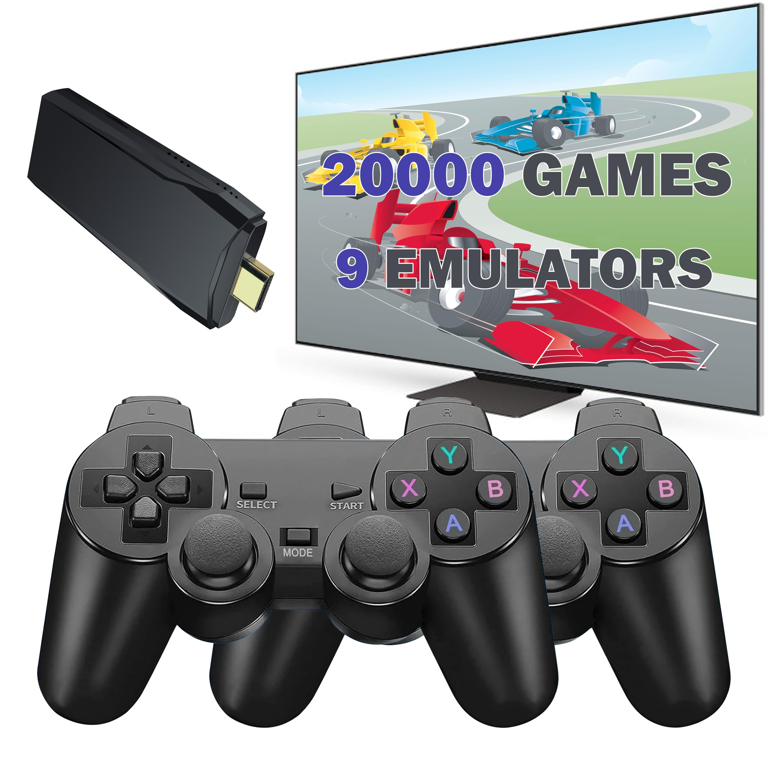 Amazon.com: Sirmacen Retro Game Console with 20000 Games,Plug & Play ...