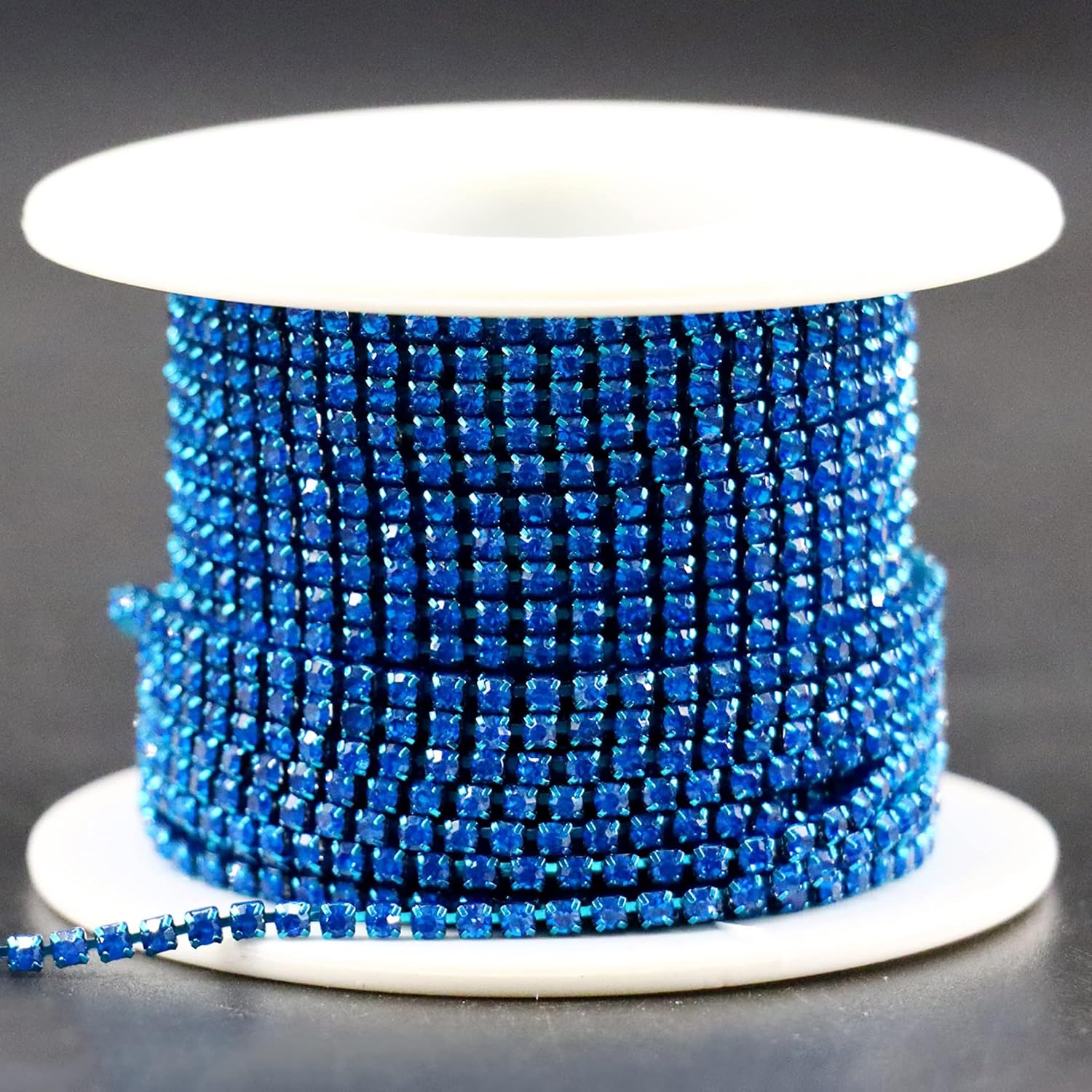 Amazon.com: Rytenz 10 Yards 2 MM Rhinestone Chain Trim Crystal ...