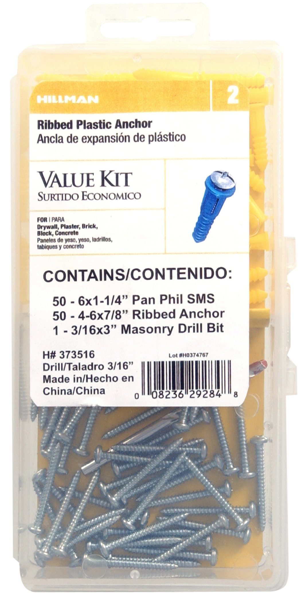 Amazon.com: The Hillman Group 373516 Plastic Anchor Kit : Industrial ...