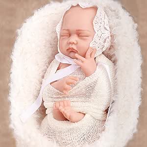 Amazon.com: ICEVER Full Body Silicone Baby Doll Girl 17 Inch - Lifelike ...