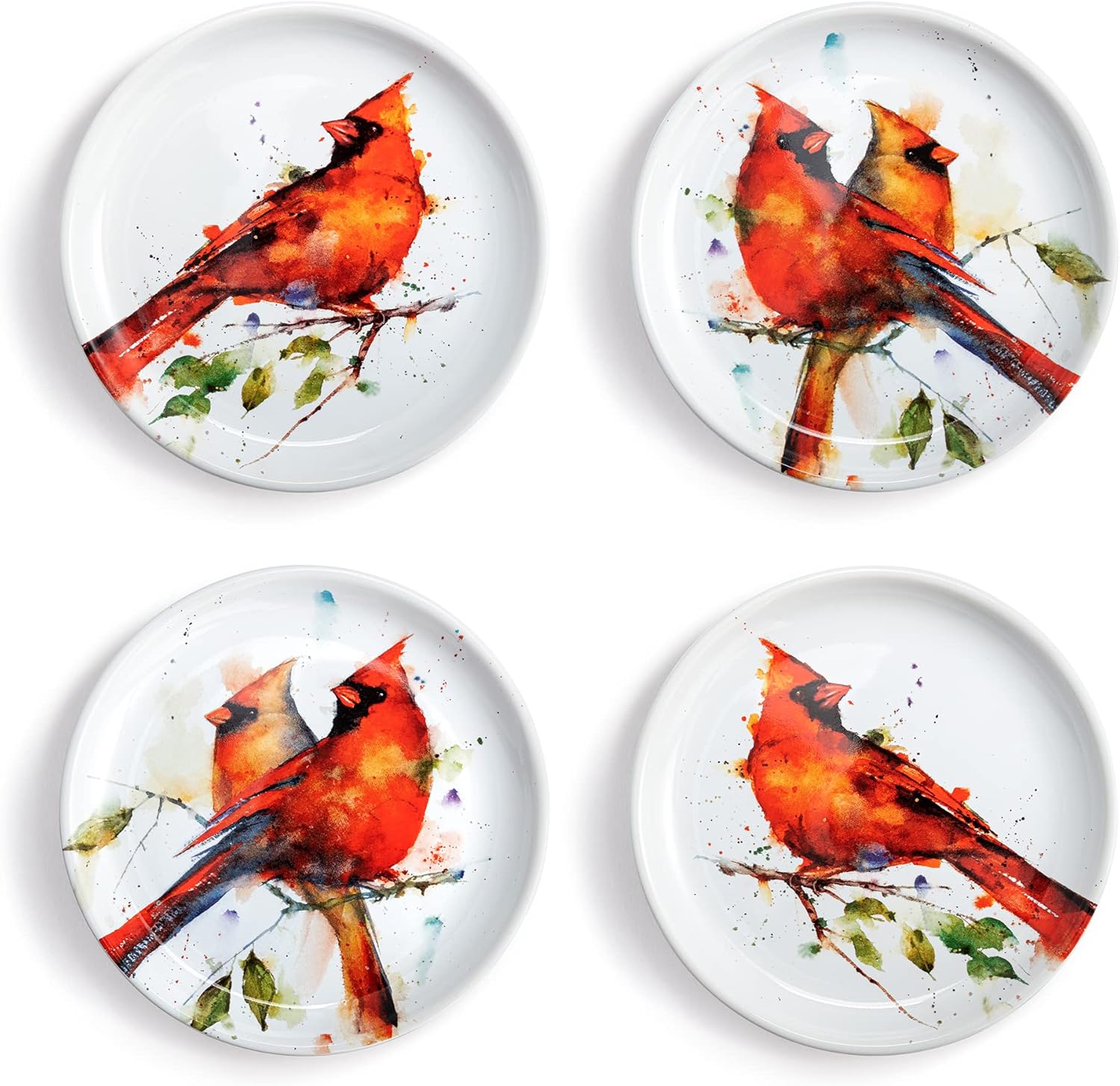 Amazon.com: DEMDACO Watercolor Red Cardinal 6.5 inch Stoneware ...