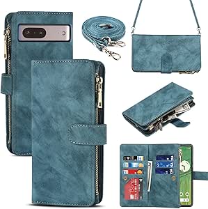 Amazon.com: iCoverCase for Google Pixel 7 Wallet Case with Card Holder, Kickstand Feature PU ...