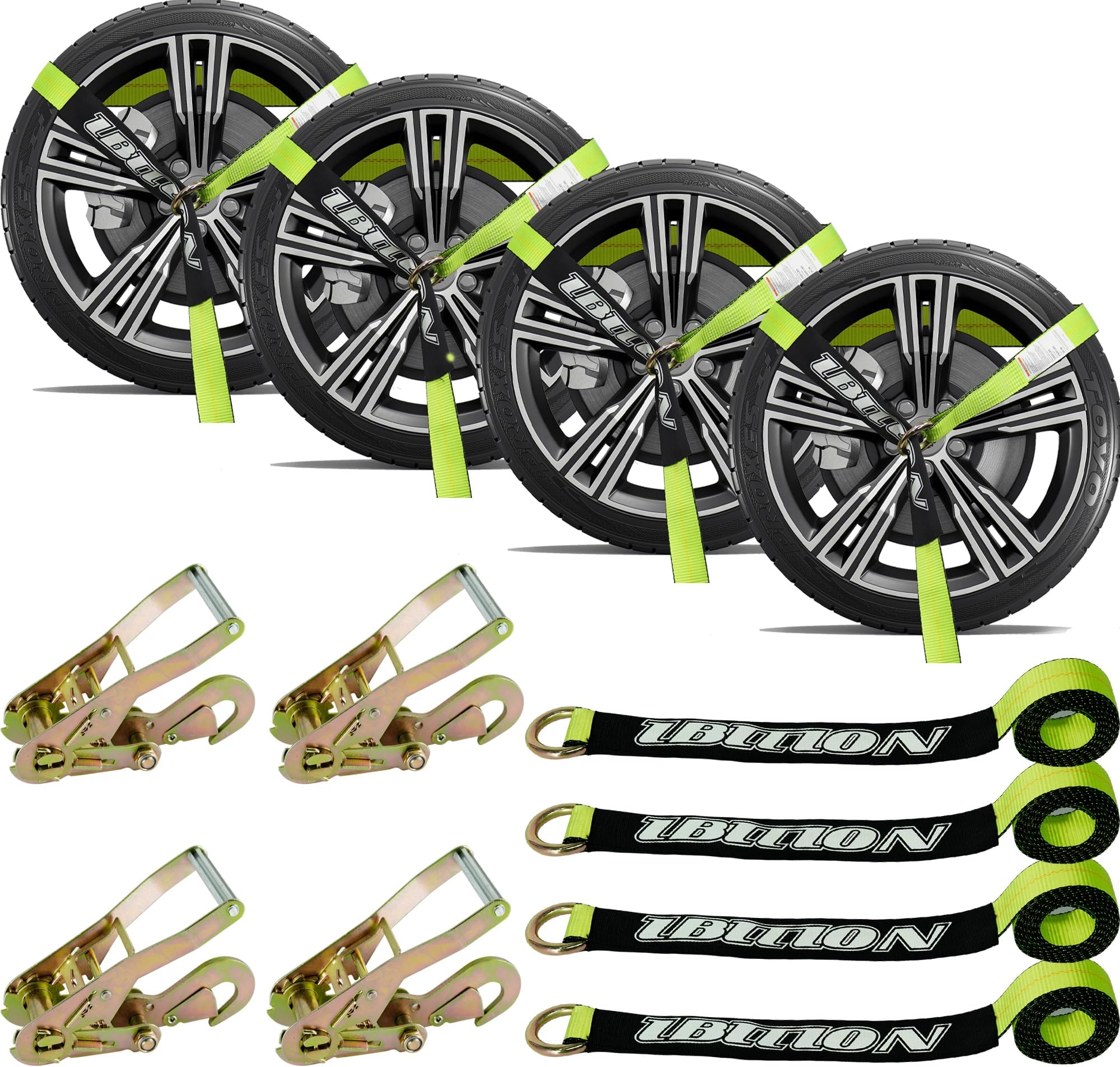 Amazon.com: Trekassy Car Tie Down Straps for Trailers with Stake Pocket ...