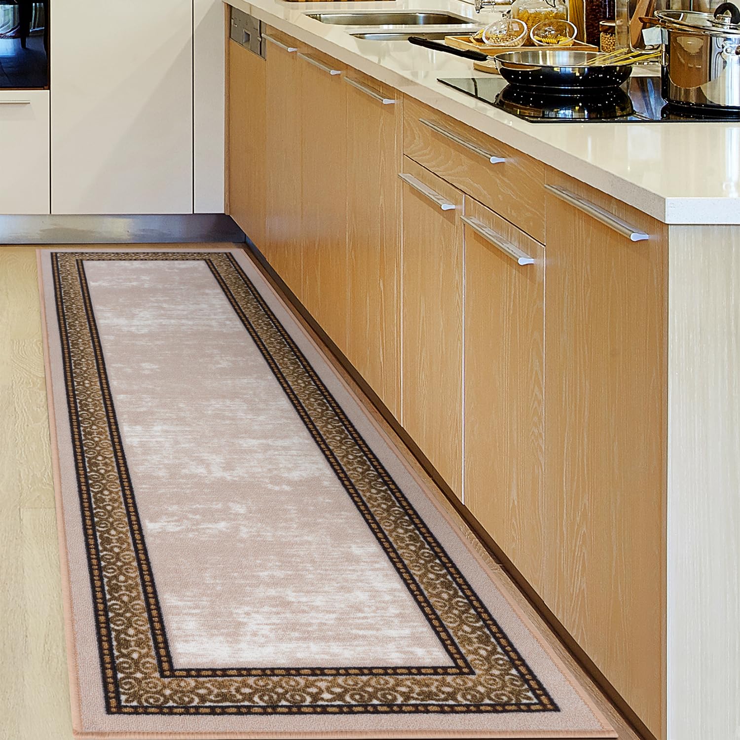 Amazon.com: Antep Rugs Alfombras Bordered Modern 2x7 Non-Slip (Non-Skid ...