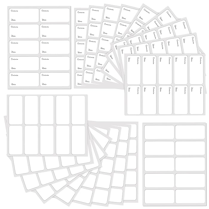 Buy 200 x Reusable Freezer Labels Easy Peel Off (Printed & Blank ...