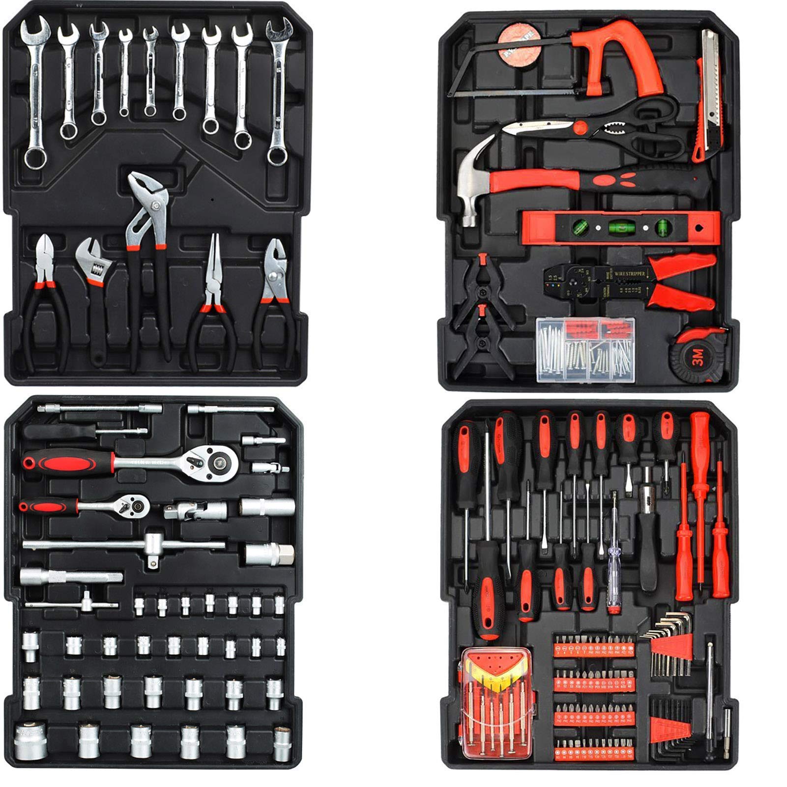 Arcwares 799pcs Aluminum Trolley Case Tool Set Silver, House Repair Kit ...