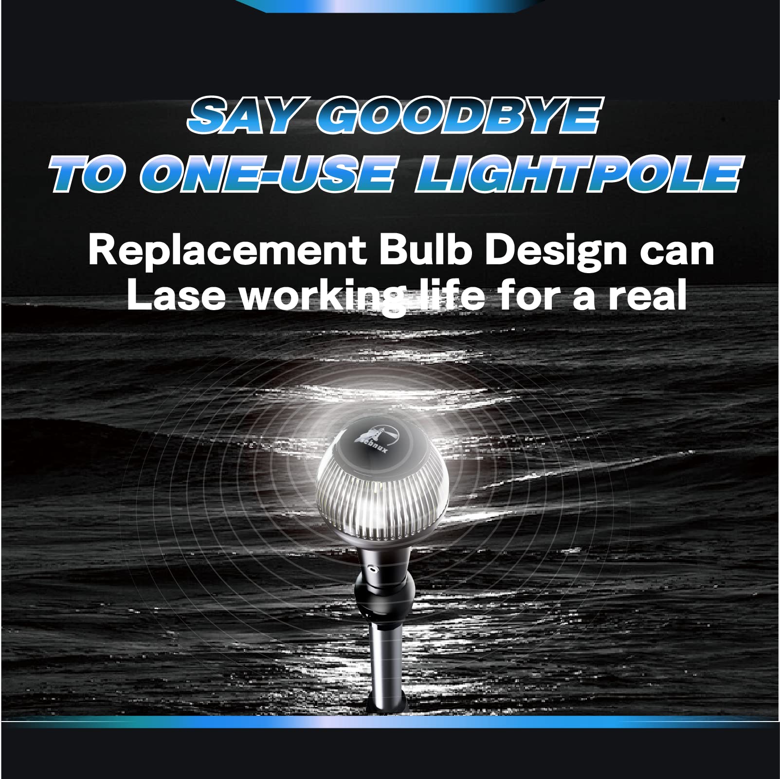 Snapklik.com : Sebnux LED Boat Stern Pole Light All-Round LED BOat ...