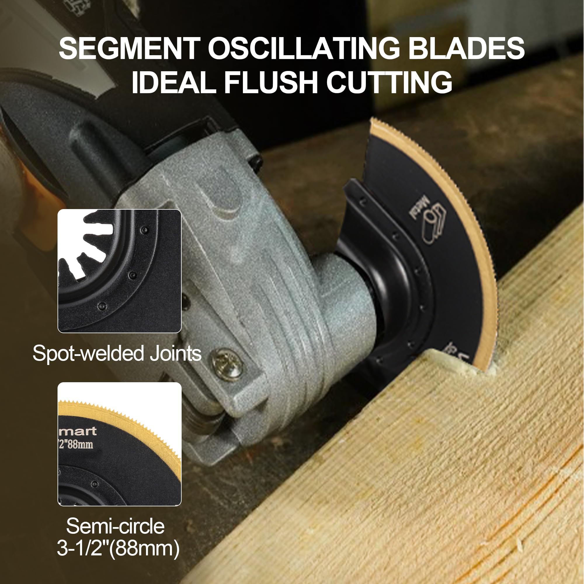 Snapklik.com : 16PCS Titanium Oscillating Tool Blades Kit, Universal ...