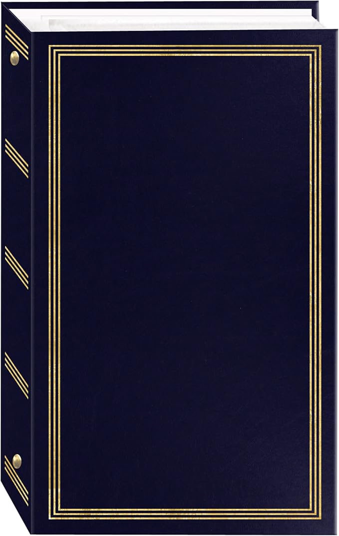 Amazon.com: 3-Ring Photo Album 300 Pockets Hold 4x6 Photos, Navy Blue ...