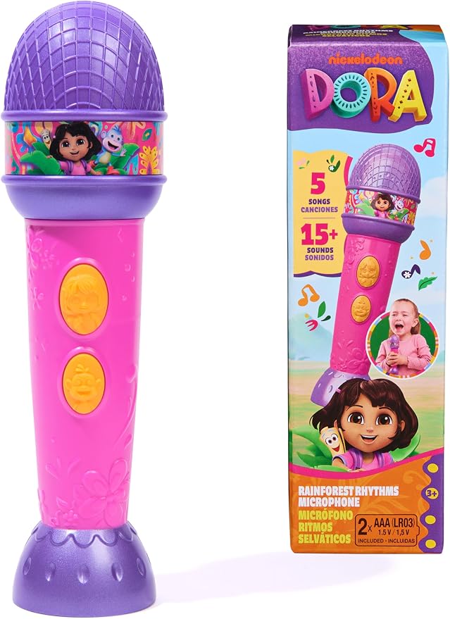 Amazon.com: Dora, Rainforest Rhythms Microphone with Music, Sound Fx ...
