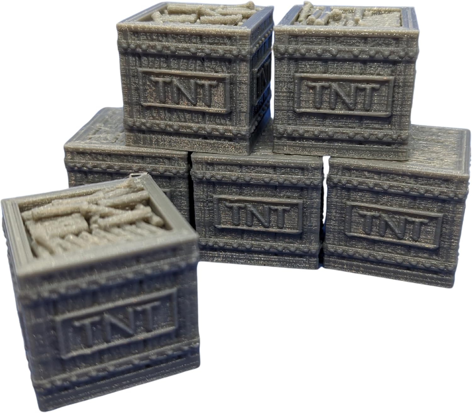 6x TNT Dynamite Crates Boxes | 28mm 1/56 Scale Miniature | RPG Tabletop ...