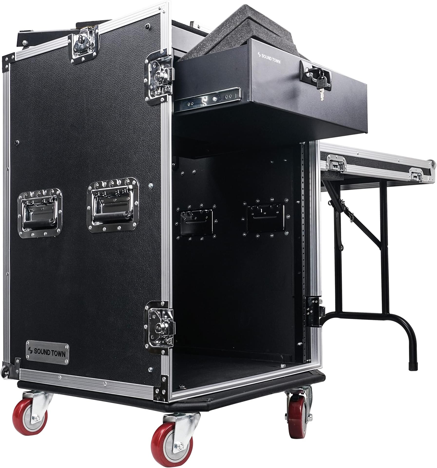 Amazon.com: Sound Town 16U PA DJ Pro Audio Rack/Road ATA Case with 11U ...