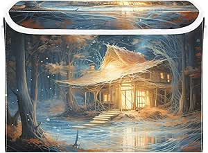 Collapsible Storage Bins with Lids Fairytale House in the Forest ...