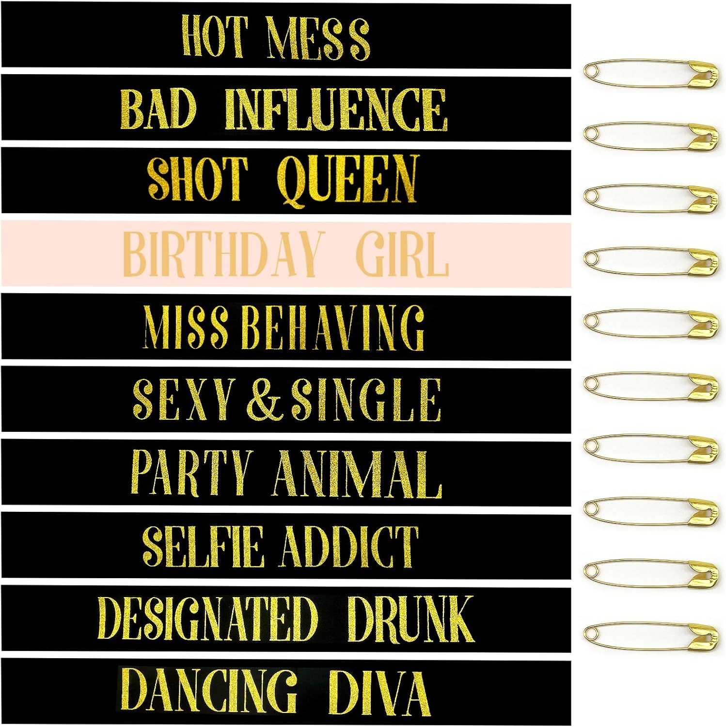 Amazon.com: BLMHTWO 10 Pieces Birthday Sashes for Girls, Birthday Sash ...