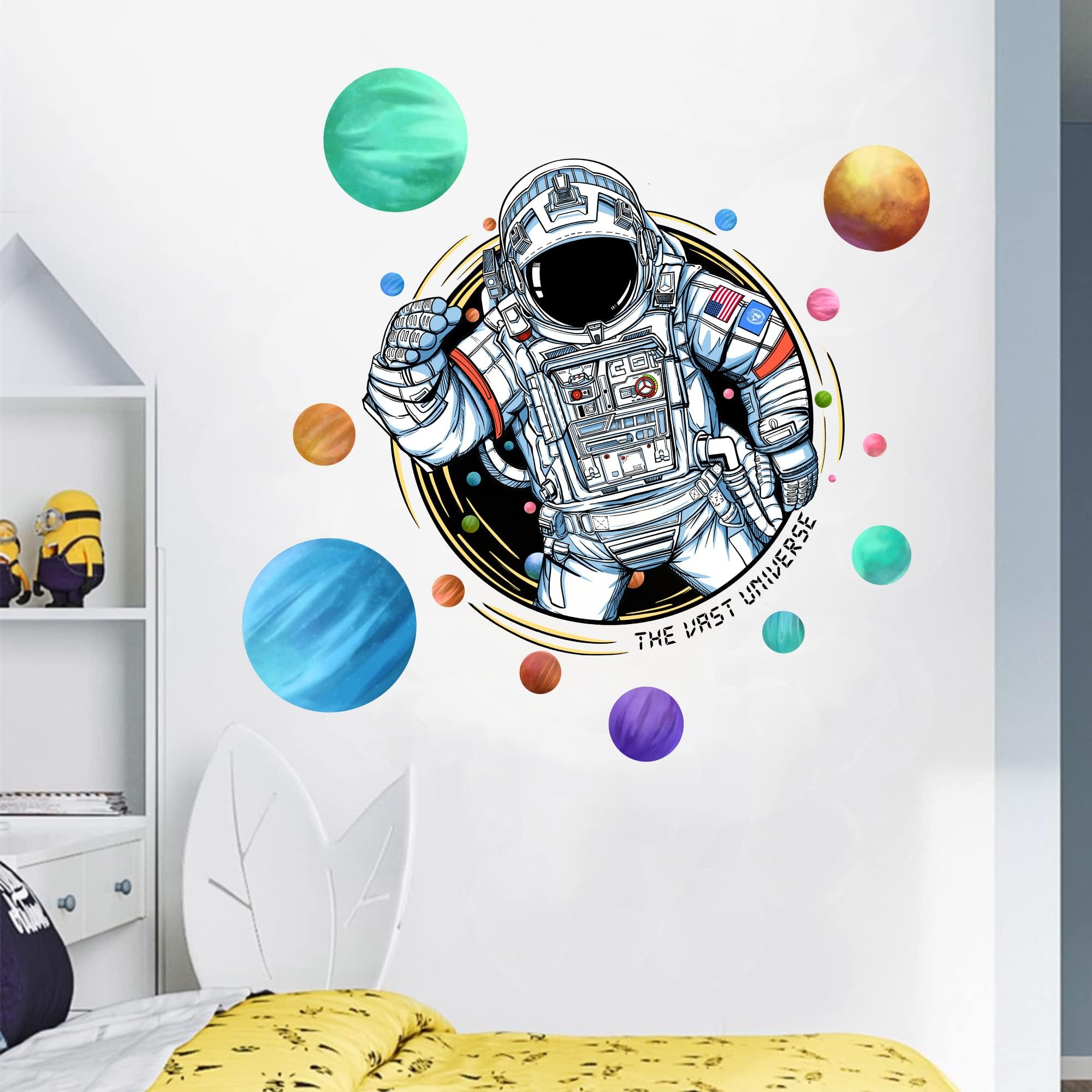 Amazon.com: IARTTOP 3D Space Module Wall Decal Planet Astronaut Sticker ...