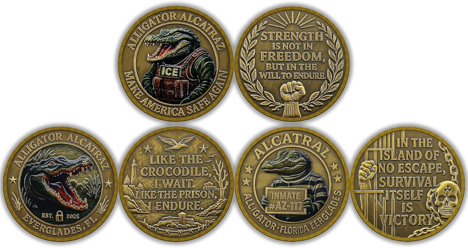 Amazon.com: 3Pcs Alligator Alcatraz Coin Set – 2025 Florida Everglades ...