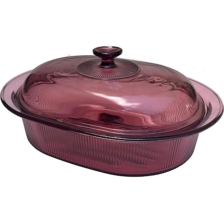 Amazon.com: Corning Vision Visions 4 L (4 Qt.) Amber Covered Oval ...
