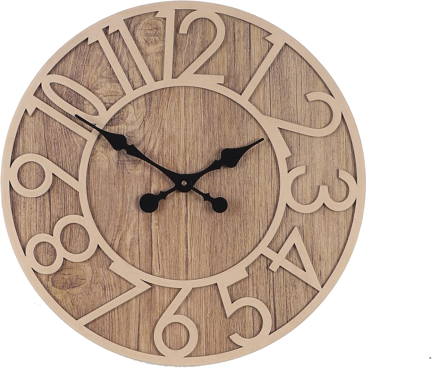 Amazon.com: Elegant 16-Inch MDF Wall Clock with Leather Coating ...