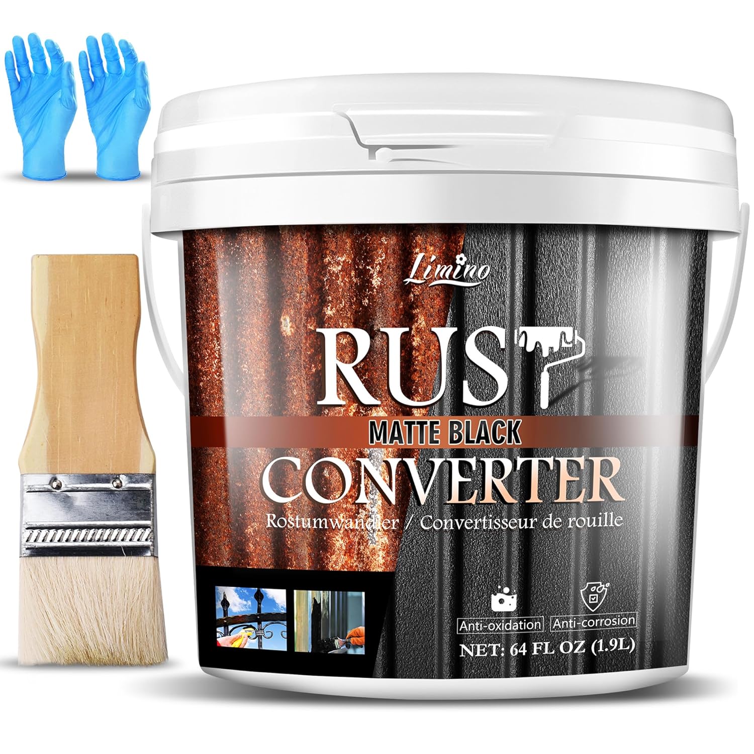 Rust Converter - Black Metal Primer and Rust Remover, Reformer ...