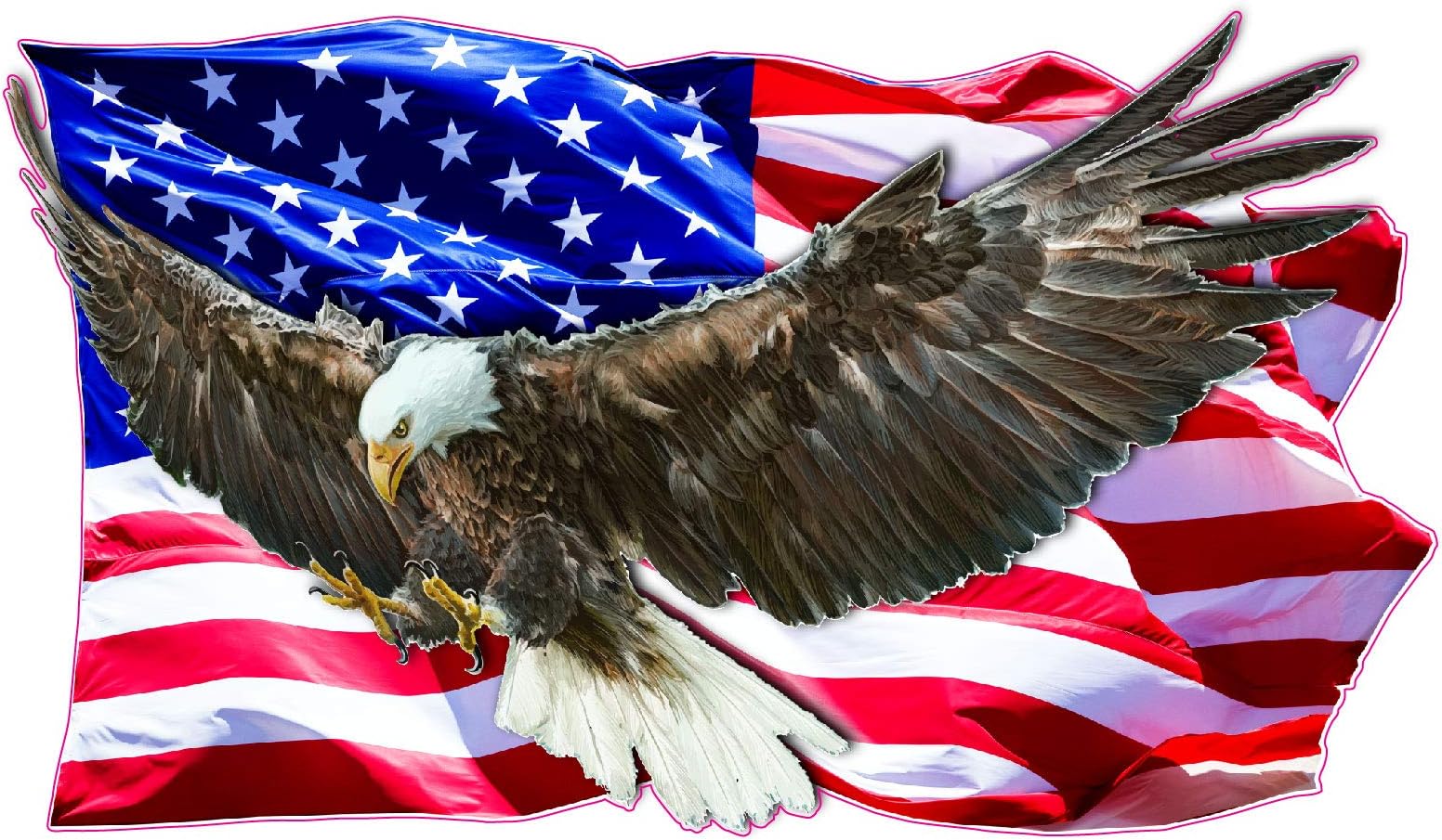 Amazon.com - American Bald Eagle American Flag Decal XX Large is 36.0 ...