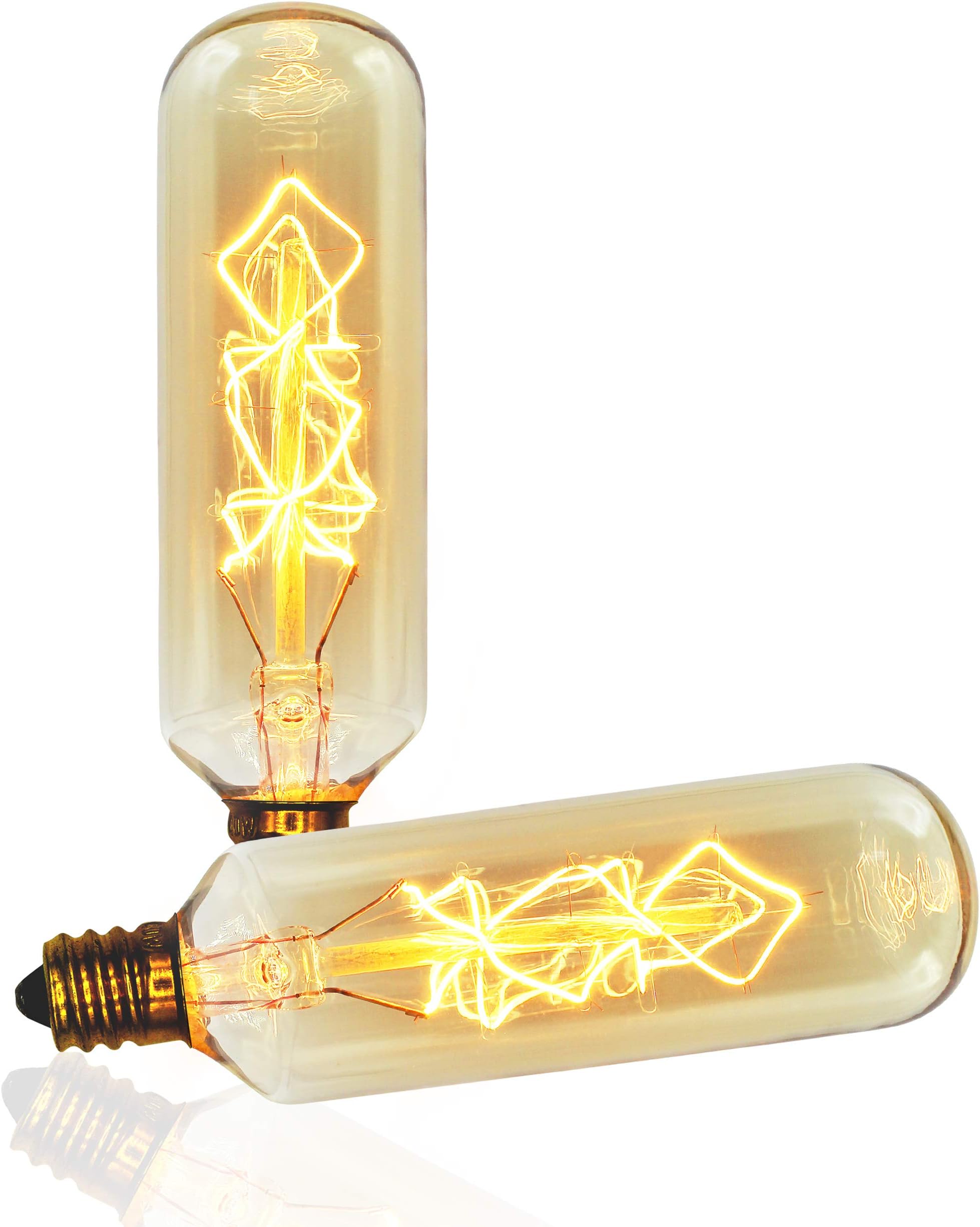 lingruiyi 130 T25/T28 Candelabra Vintage Bulbs,Incandescent Filament ...