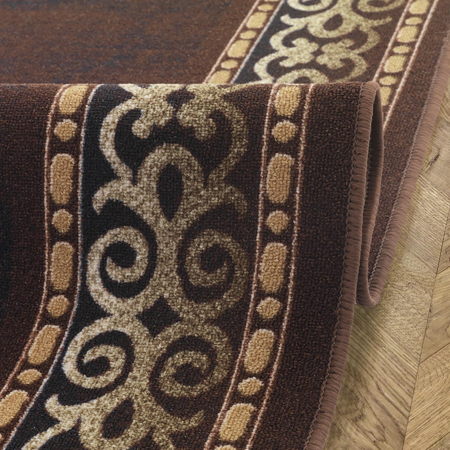 Antep Rugs Alfombras Bordered Modern 5x7 Non-Slip (Non-Skid) Low Pile ...