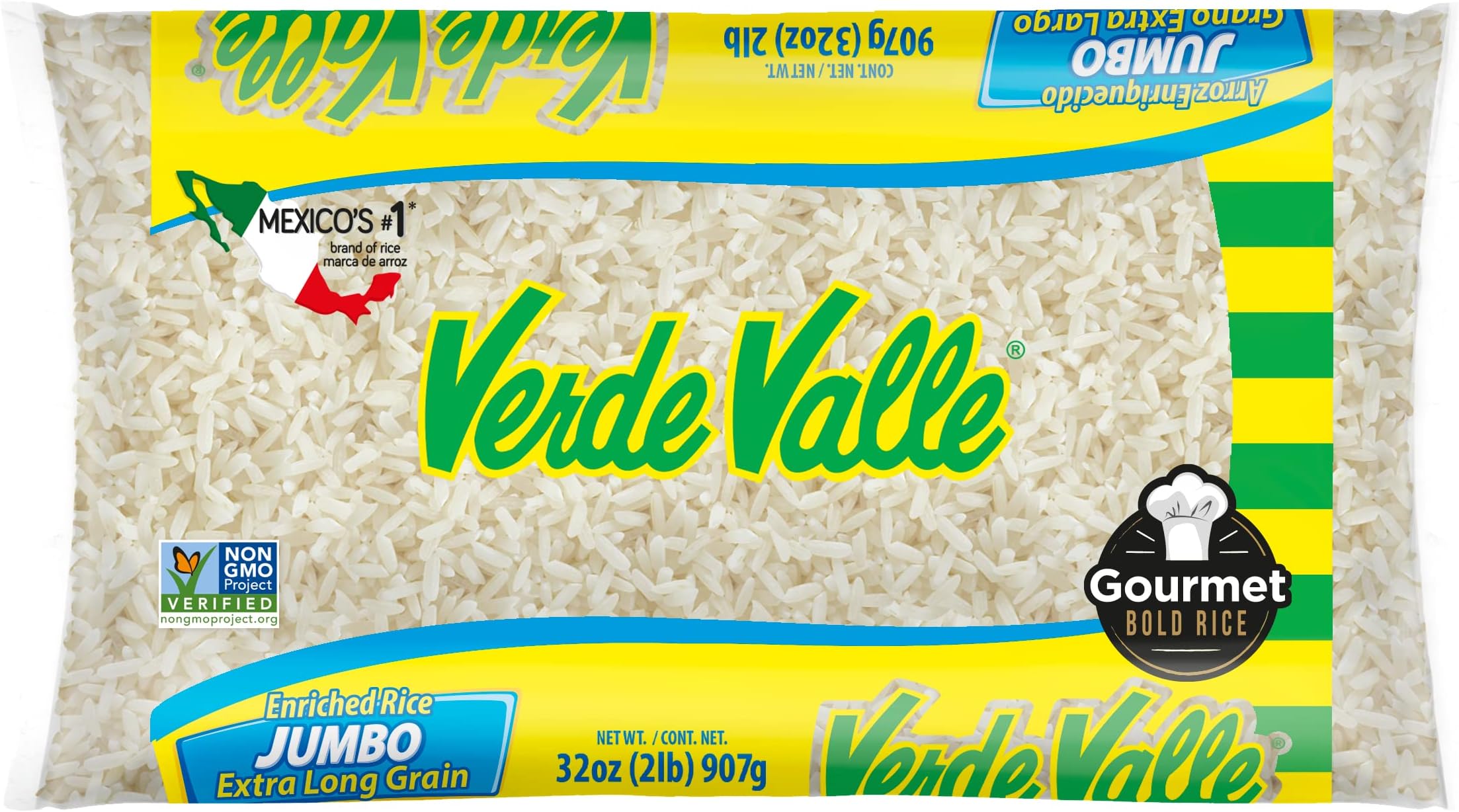 Amazon.com : Verde Valle Jumbo Rice 2lb (Pack of 1) : Grocery & Gourmet ...
